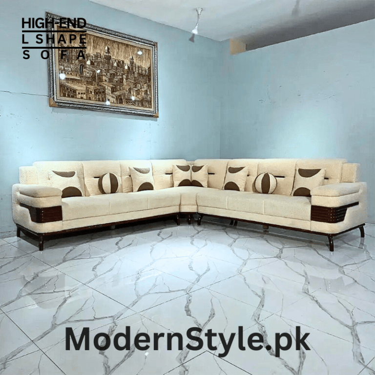 8-Seater L-Shape Sofa Luxury Corner Sectional Pakistani Homes