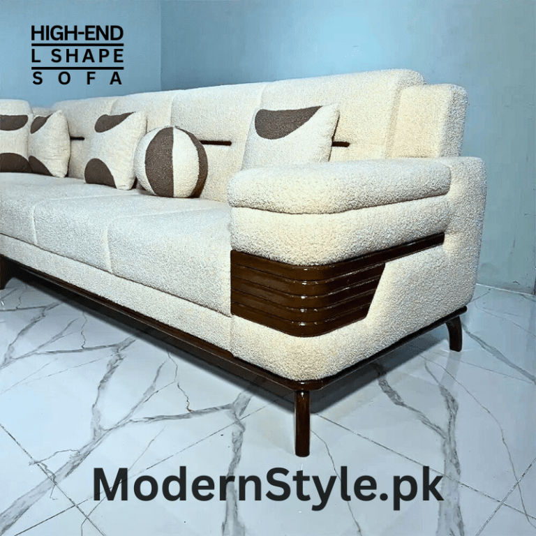 8-Seater L-Shape Sofa Luxury Corner Sectional Pakistani Homes